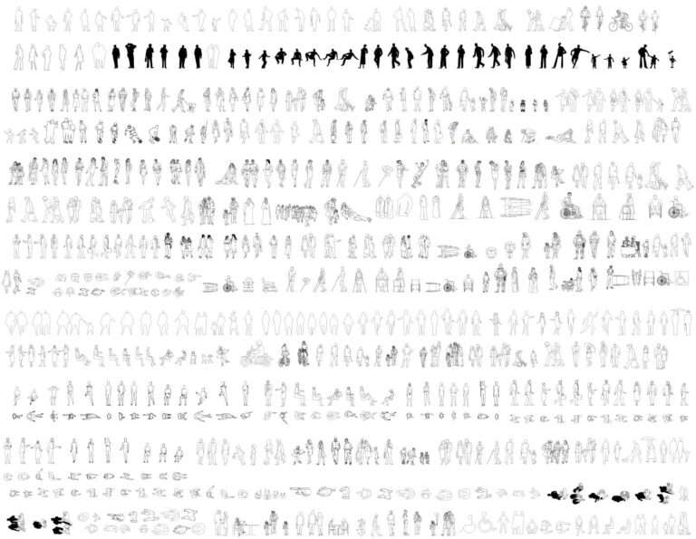 People- Plan & Elevation - DWG | RhinoProf